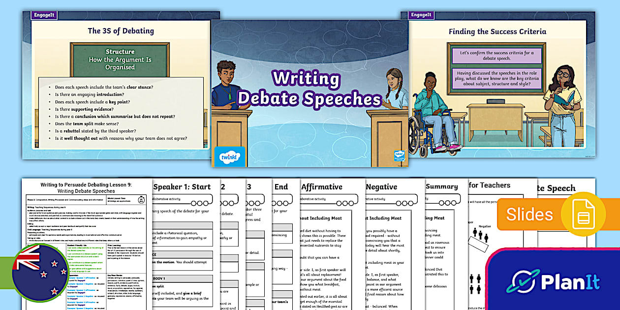 Phase 2 Debating Lesson 9: Writing the Debate Speeches