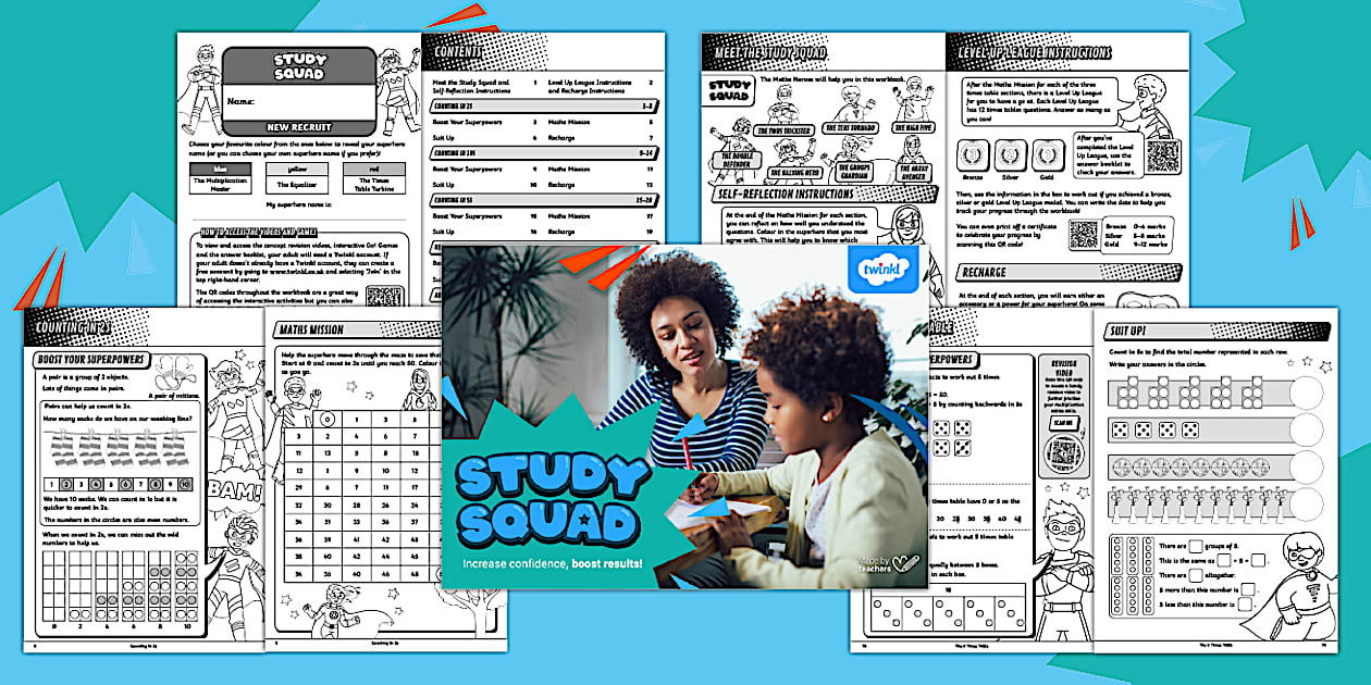 👉 Twinkl Study Squad KS1 Multiplication Workbook Taster Pack