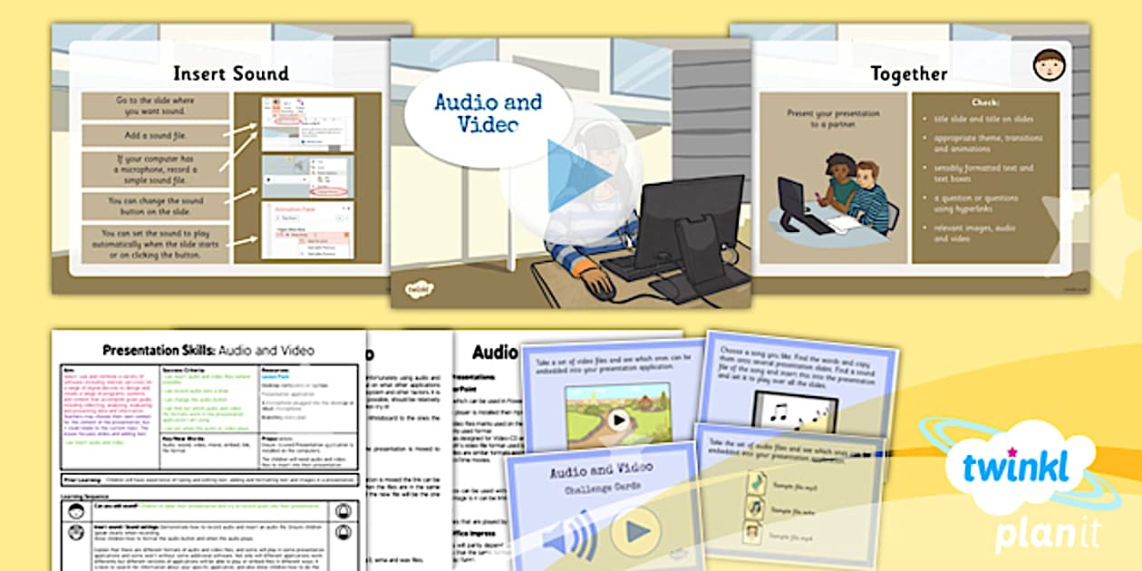 Computing: PowerPoint Presentation Skills: Audio and Video Year 3 ...