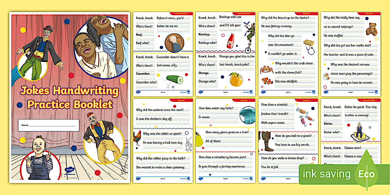 Handwriting Jokes Practice Booklet - Handwriting - KS2