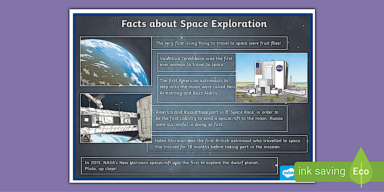 Space Exploration Facts - Display Poster (teacher made)