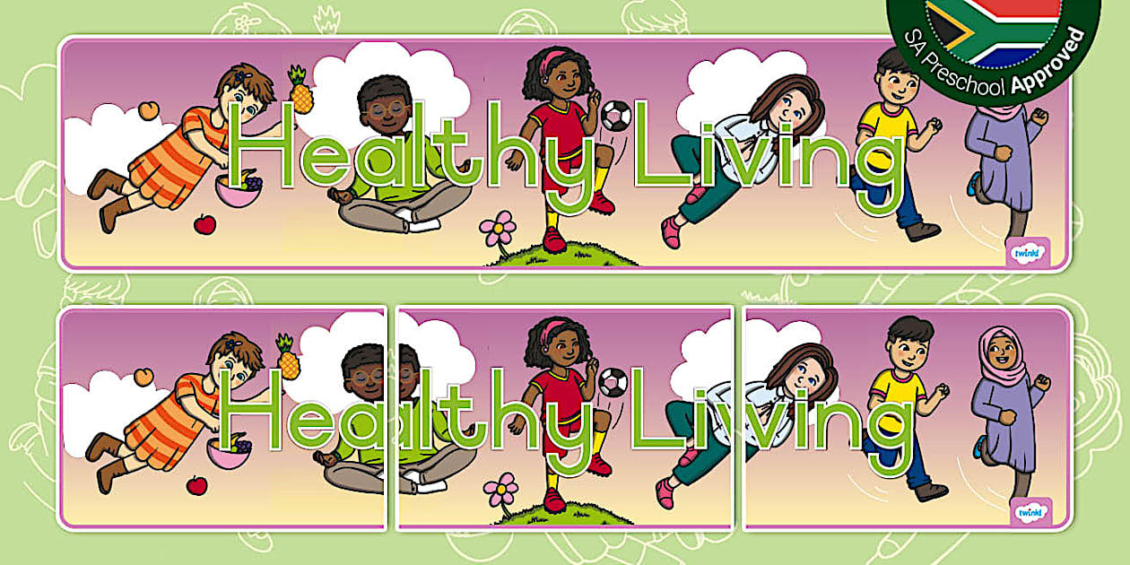 Healthy Living: Display Banner (teacher made) - Twinkl
