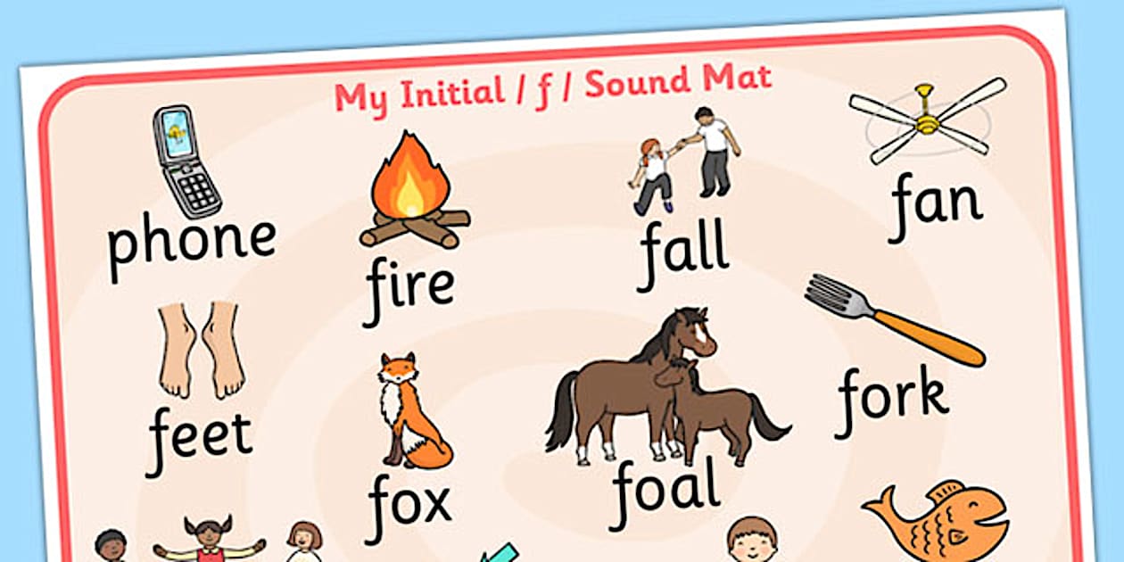 Initial f Sound Mat (teacher made) - Twinkl