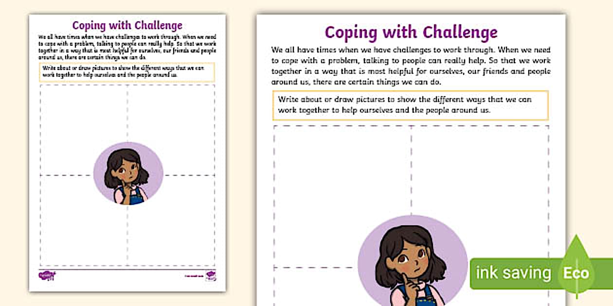 KS1 Working Through Challenges Activity Sheet - Twinkl