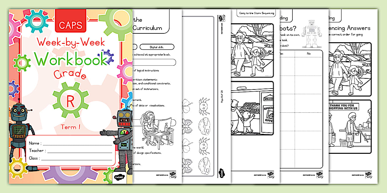 Grade R Robotics And Coding Term 1 Caps Workbook