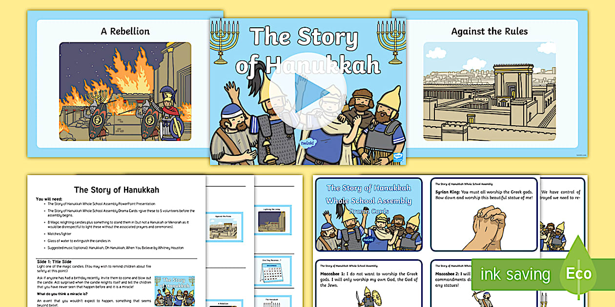 KS2 | The Story of Hanukkah Assembly Pack (teacher made)