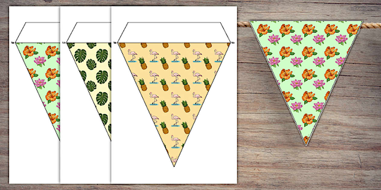 Tropical Bunting | Twinkl Party (teacher made) - Twinkl