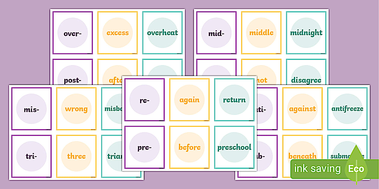 Prefix Matching Activity - KS2 - English (teacher made)