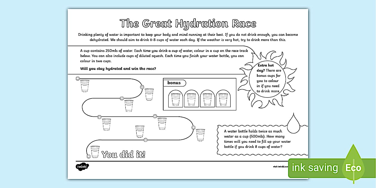 Water Tracking Chart and Activity (Teacher-Made) - Twinkl