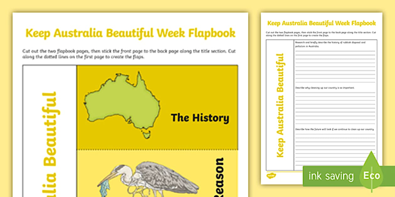 Keep Australia Beautiful Week Flapbook (teacher made)