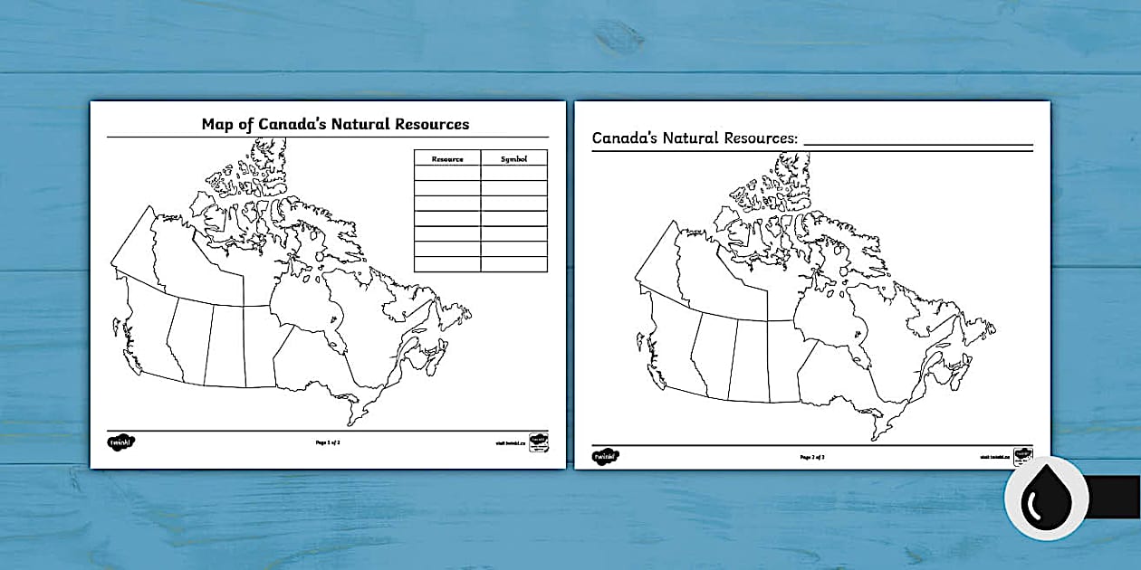 Canada's Natural Resources Mapping Activity (teacher made)