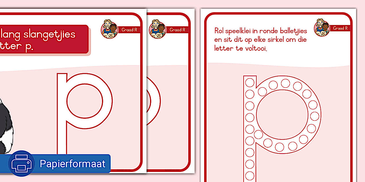 Graad R Klanke speelkleimatte p (teacher made) - Twinkl