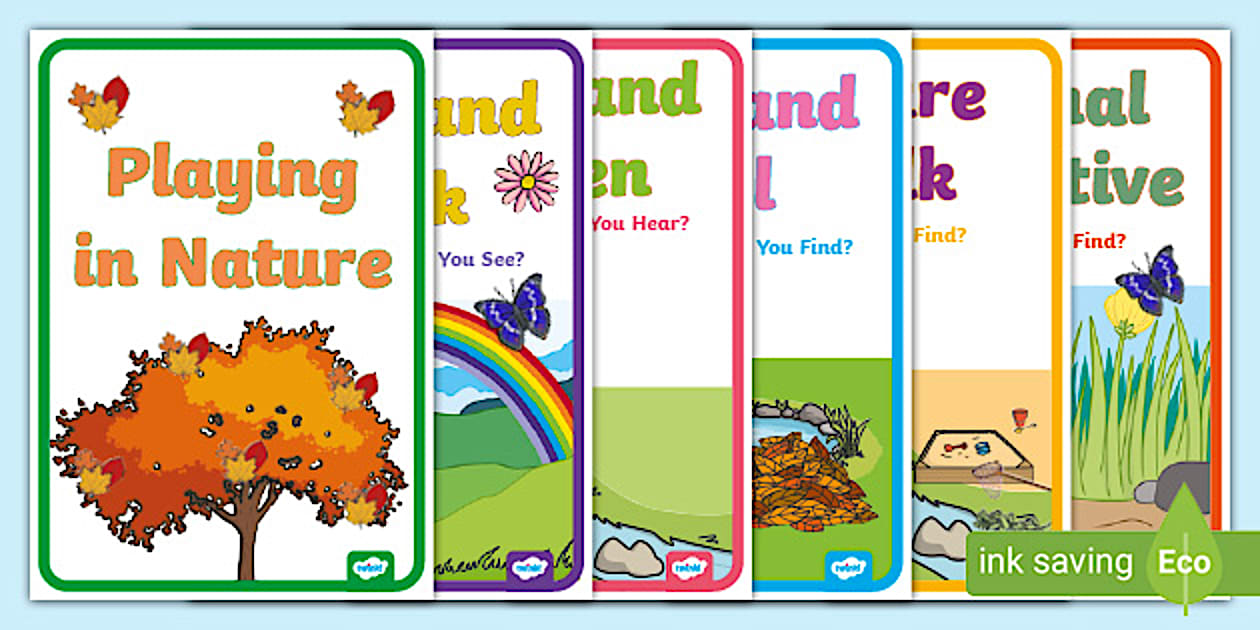 Nature Walking Prompts | Nature Play | Twinkl (teacher made)