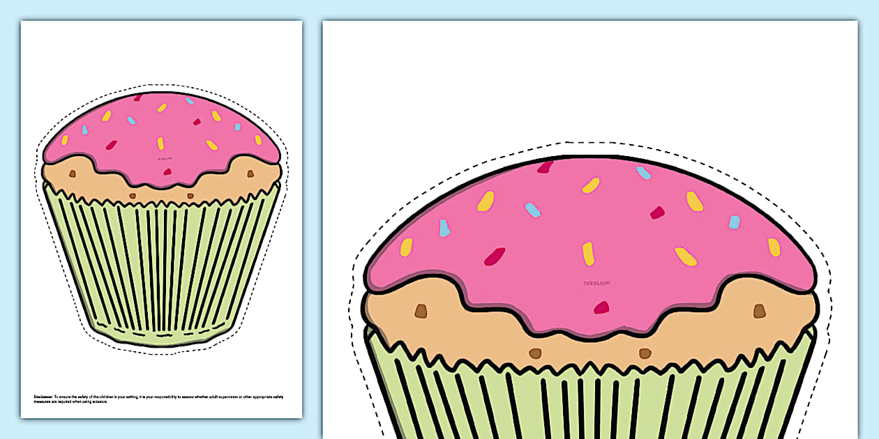 Cupcake Emoticon Cut-Out