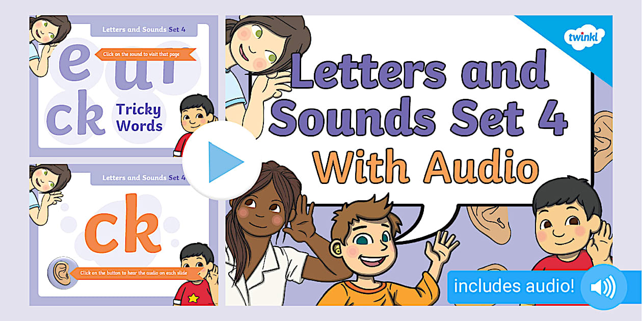 Phase 2 Set 4 Letters and Sounds with Audio (teacher made)