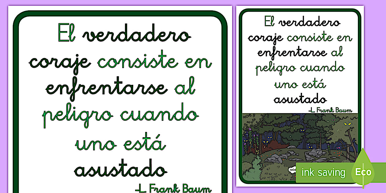 Póster DIN A4: El verdadero coraje
