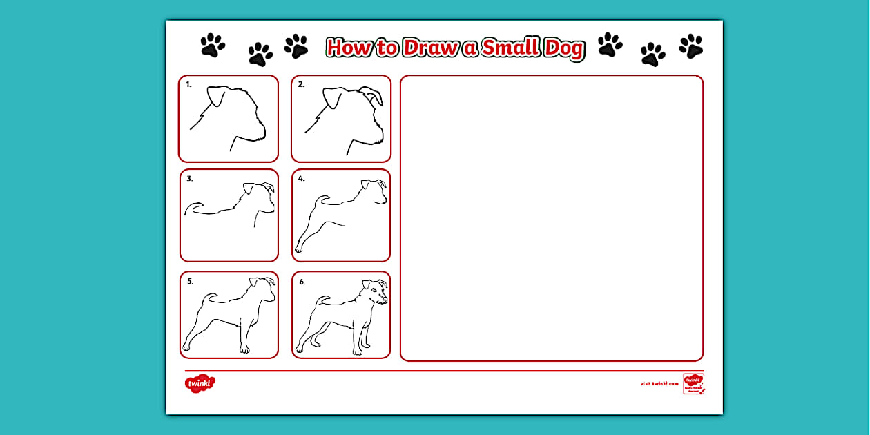 How to Draw Small Dogs Activity (teacher made) - Twinkl
