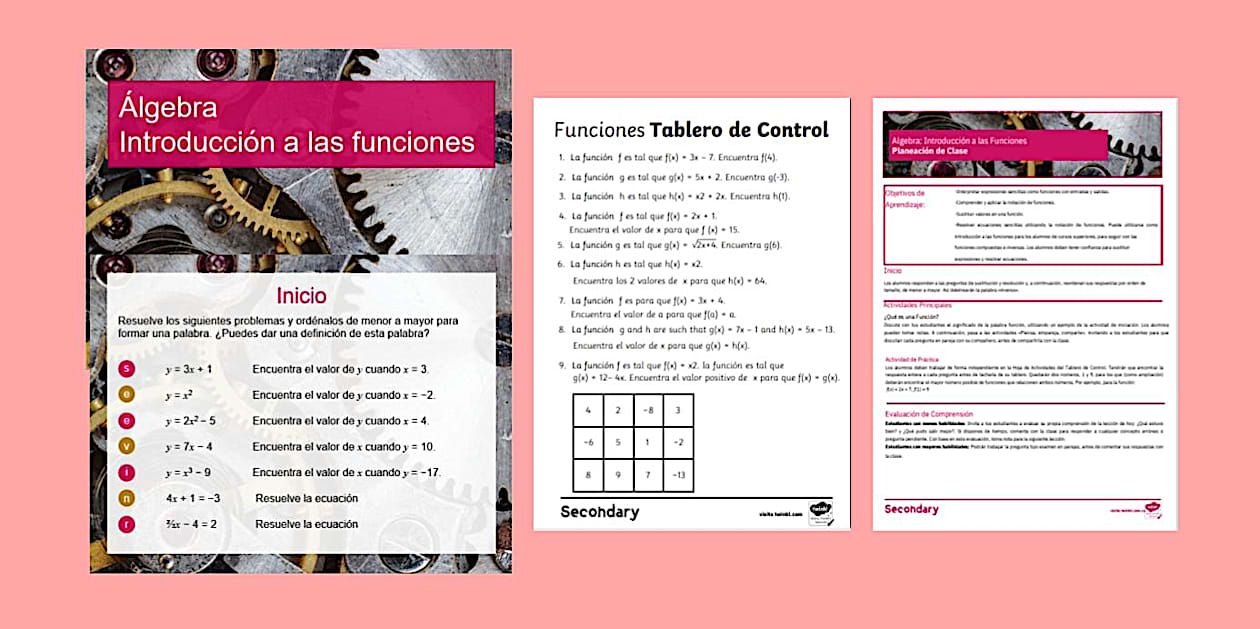 Introducción a las funciones - ecuaciones - Twinkl Colombia