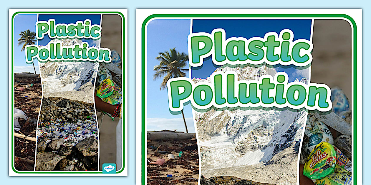 Plastic Pollution Display Poster (teacher made) - Twinkl