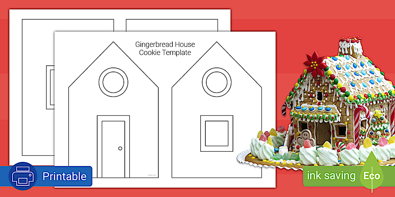 Foundation Phase Gingerbread House Cookie Template