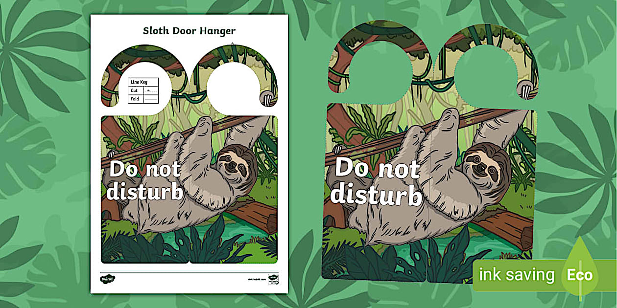 Sloth Door Hanger (Teacher-Made) - Twinkl