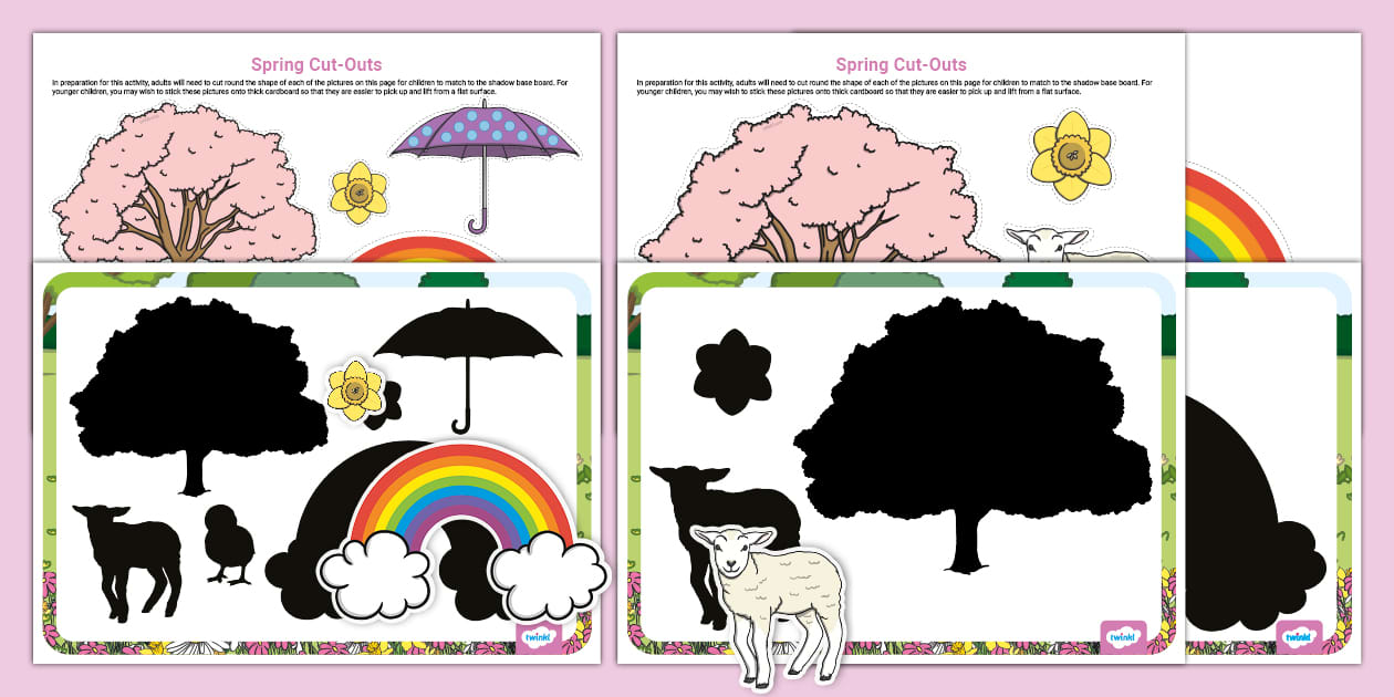 Spring Picture and Shadow Matching Activity | Twinkl