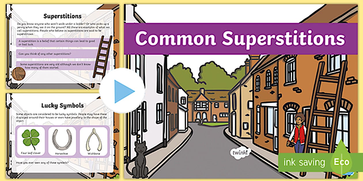 KS1 Common Superstitions PowerPoint (Teacher-Made) - Twinkl