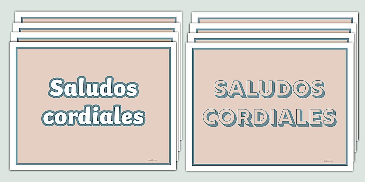 Pósters: Saludos - Diseño 3D -Twinkl