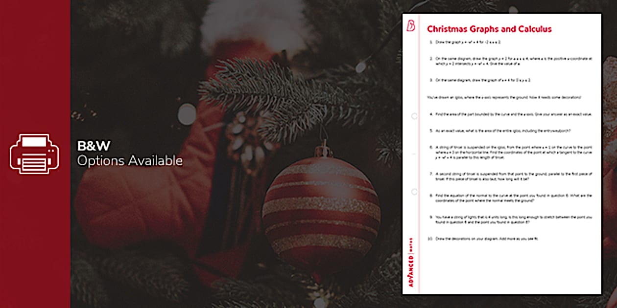 👉 Christmas Graphs Including Calculus | A Level Maths | Beyond