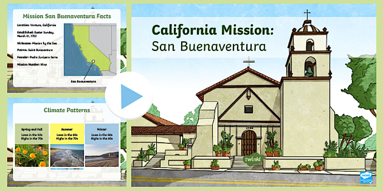 California Mission San Buenaventura PowerPoint - Twinkl