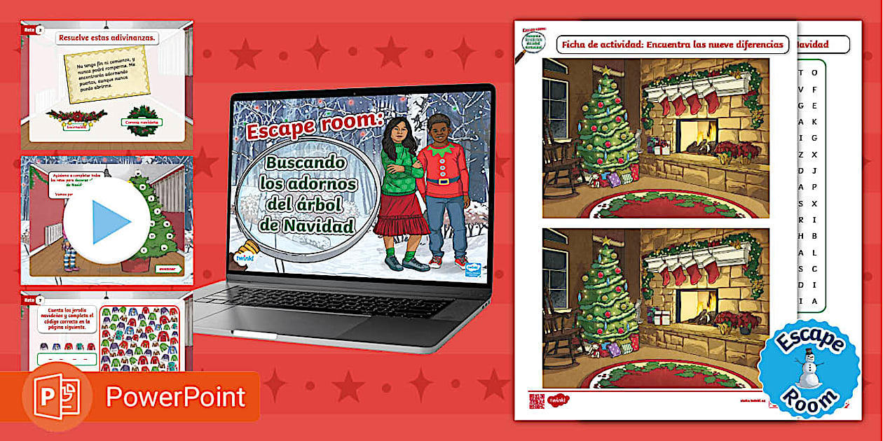 Escape room: Buscando los adornos del árbol de Navidad