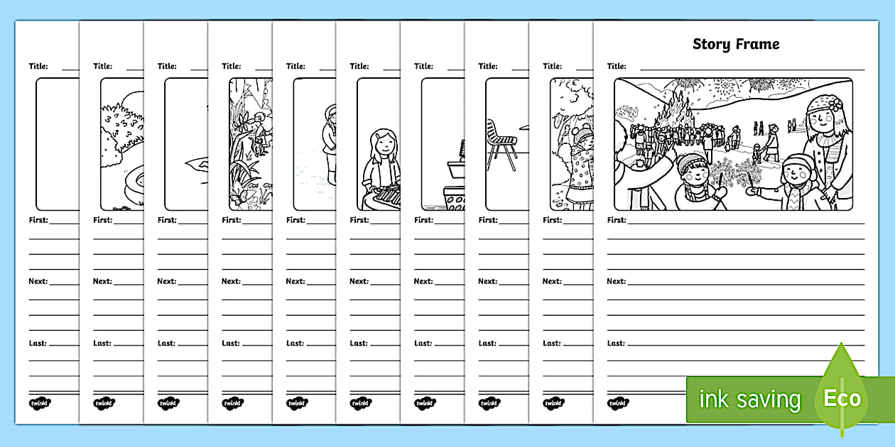 Cursive Story Writing Templates with Pictures (teacher made)