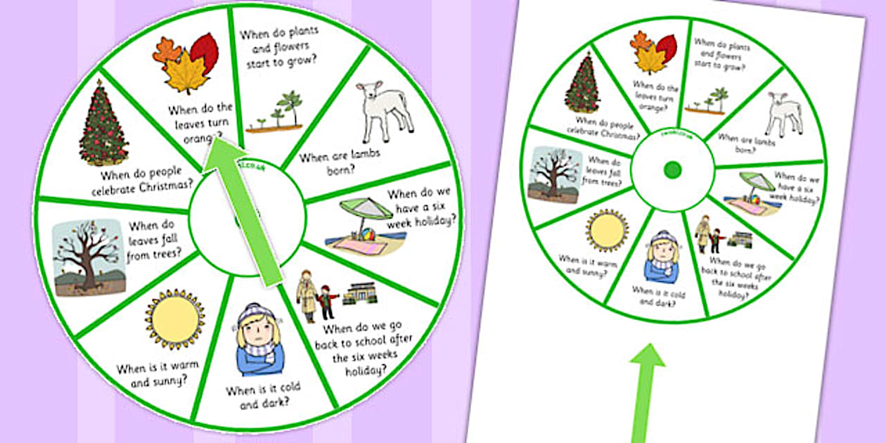 When Season Spinner (teacher made) - Twinkl