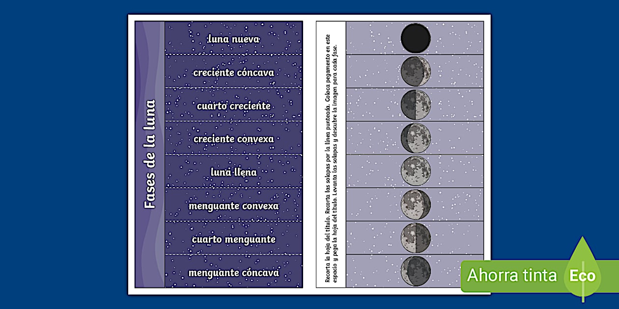Las fases de la luna - libro con solapas (teacher made)