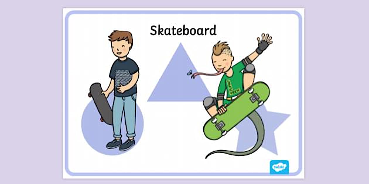 Cartoon Skateboard Images Poster | Display Poster | Twinkl
