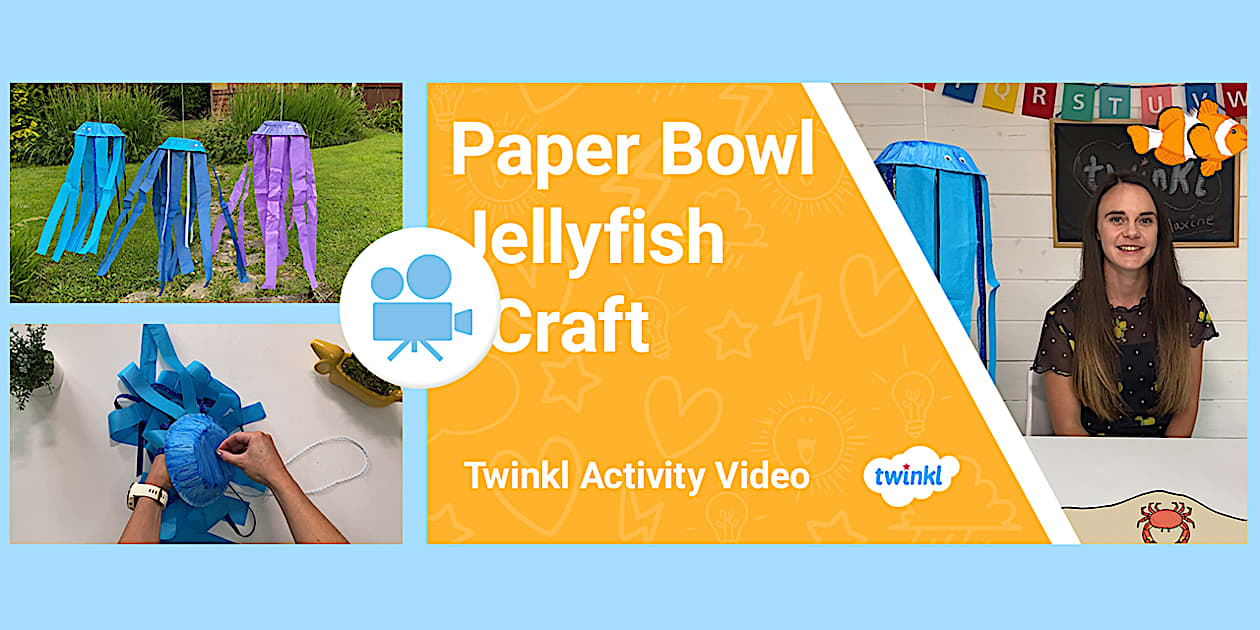Paper Bowl Jellyfish | EYFS Holiday Club Craft Activities
