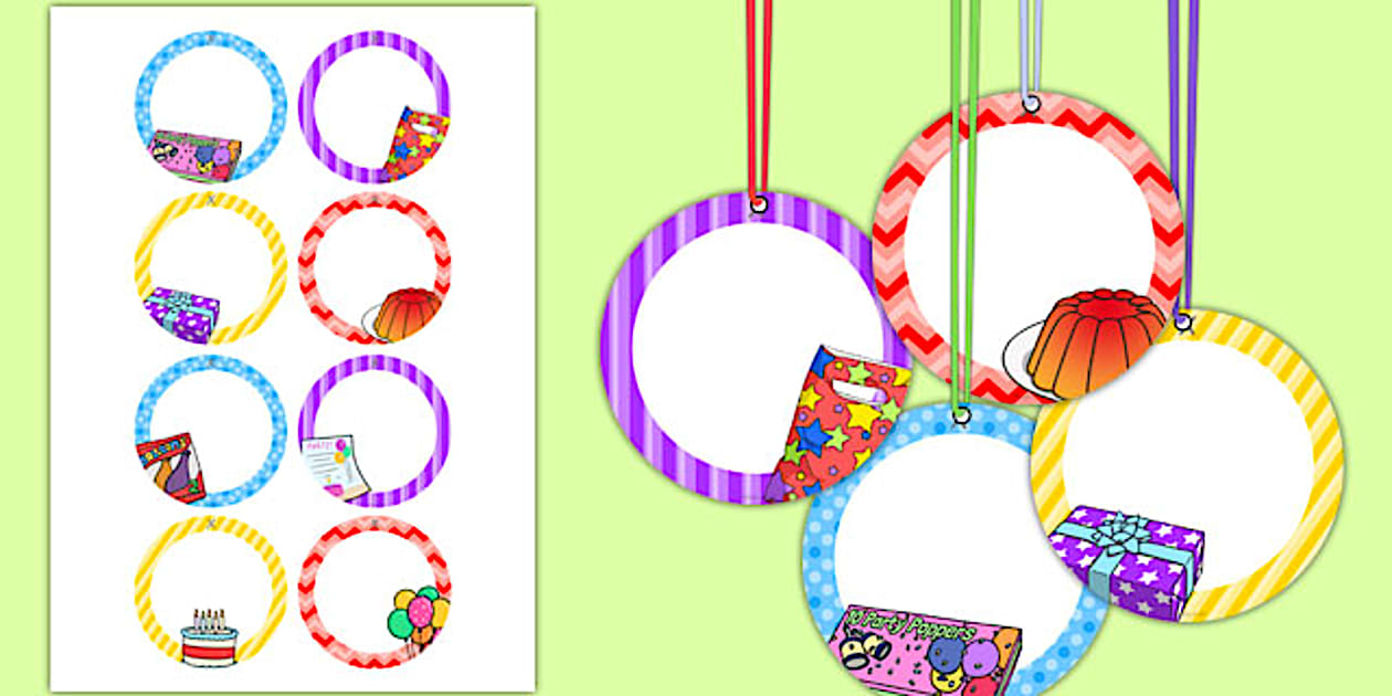 Editable 10th Birthday Party Name Tags - Twinkl