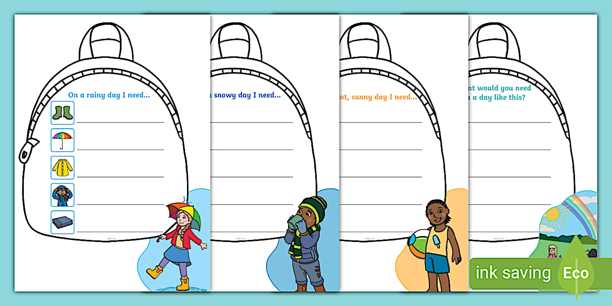 Weather List Writing Activity | Twinkl - Twinkl