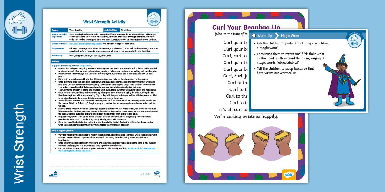 Fine Motor Skills Wrist Strength Adult-Led: Wrist Curls