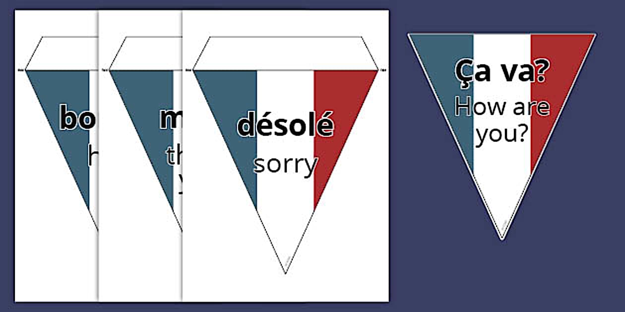 French Word Display Bunting (Teacher-Made) - Twinkl