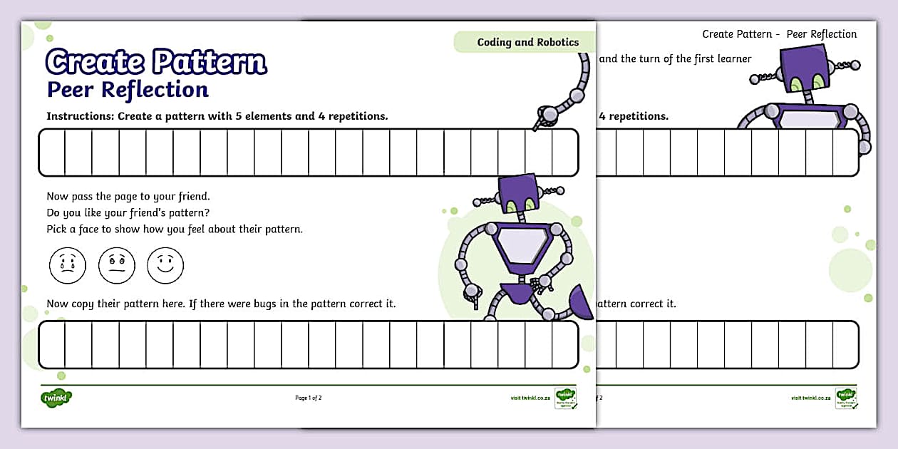 Robotics and Coding Pattern Recognition Peer Review - Twinkl