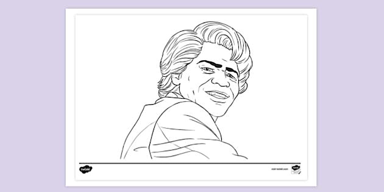 James Brown Colouring Sheet | Colouring Sheets - Twinkl