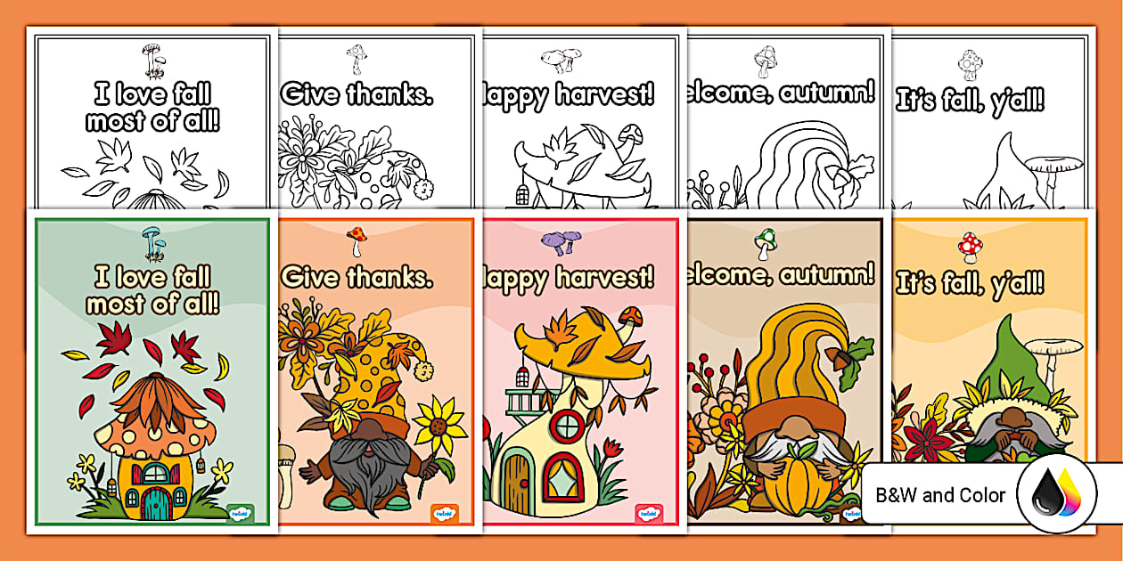 Fall Gnome Posters (Teacher-Made) - Twinkl