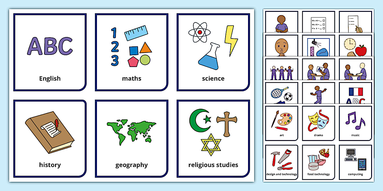 Twinkl Symbols: Older Learners: Visual Timetable Cards