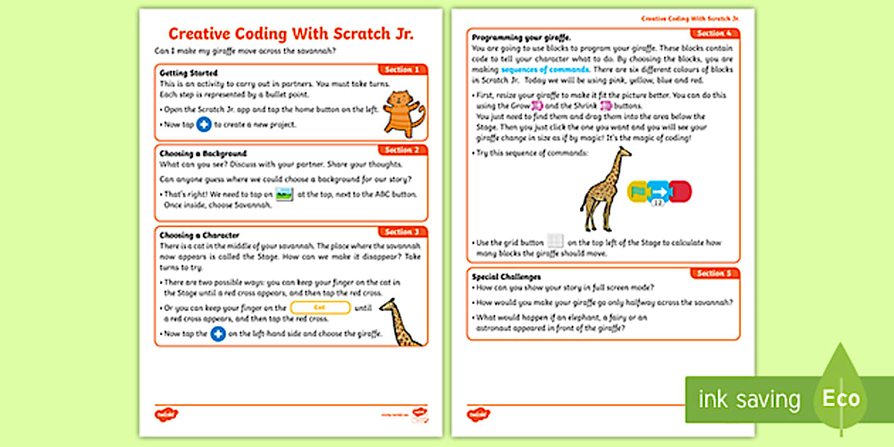 An Introduction to Scratch Jr., scratch, (professor feito)