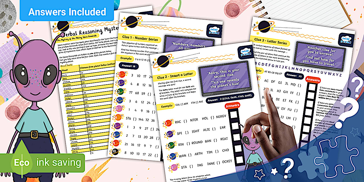 Verbal Reasoning Mystery - Twinkl - Kids Puzzles