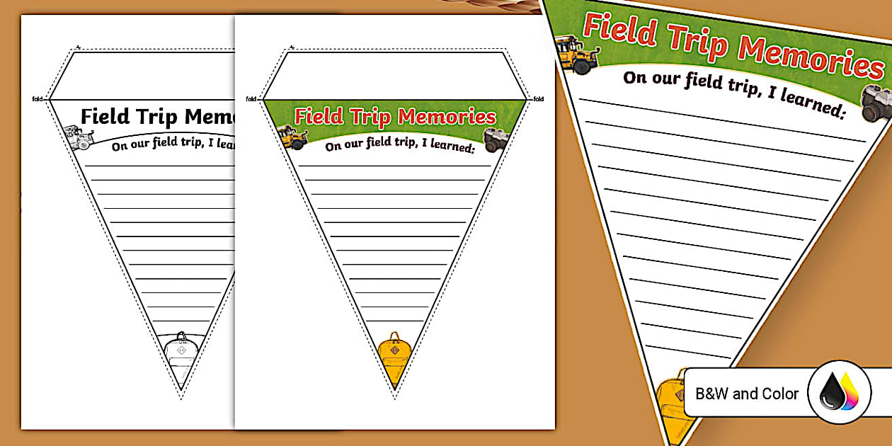 Field Trip Memories Writing Prompt Bunting