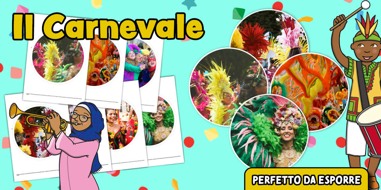 Immagini circolari da ritagliare: Il Carnevale