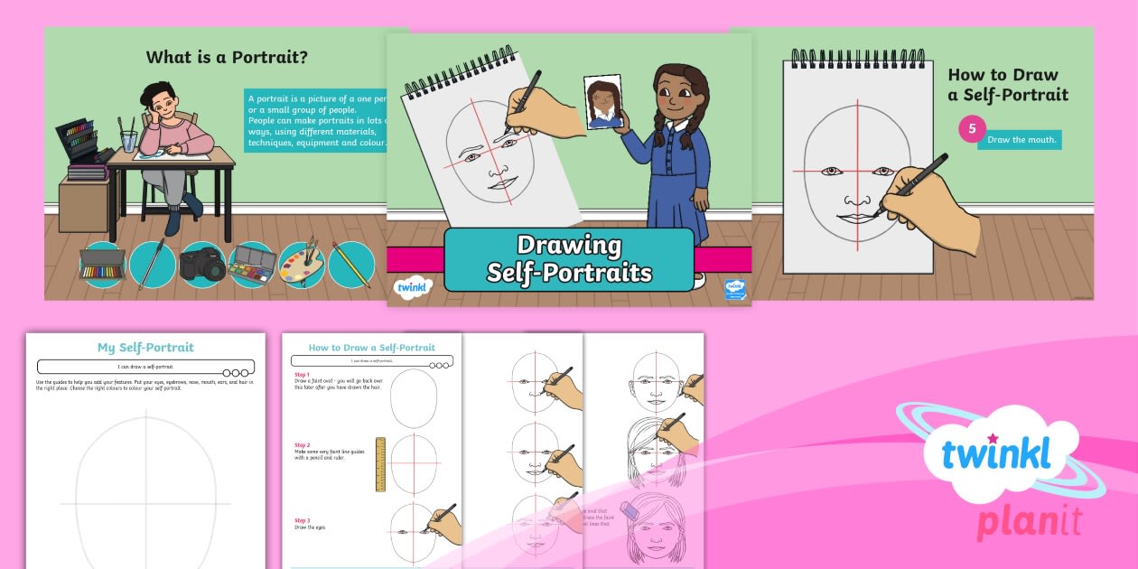 Art: Portraits: Drawing Self-Portraits KS1 Lesson Pack 1 - Twinkl