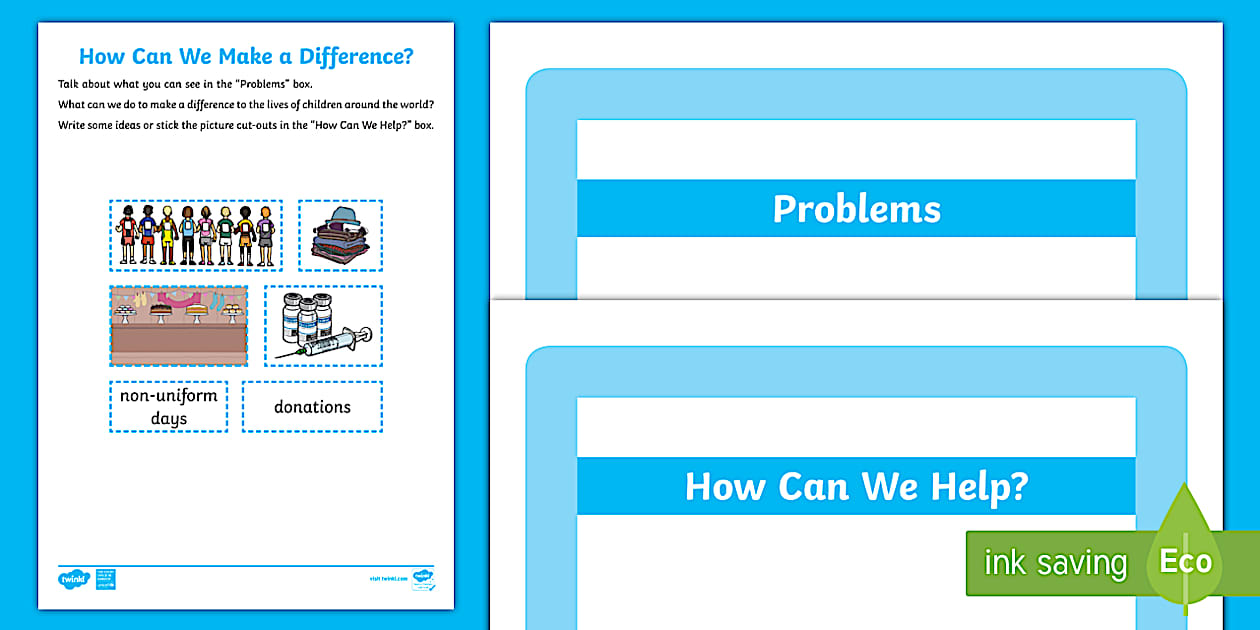 EYFS How We Can Make a Difference Activity - EY/KS1 Unicef